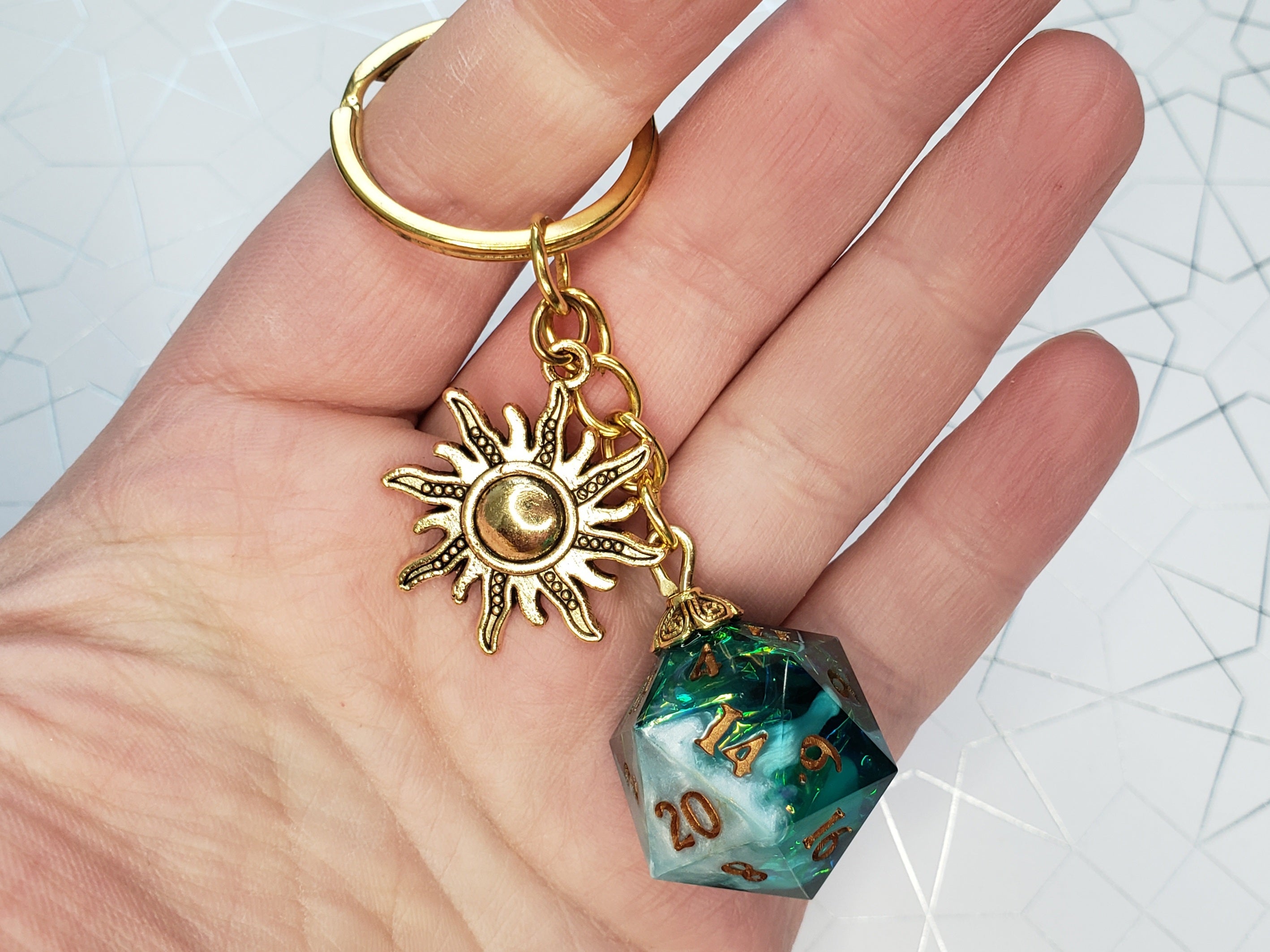 "Ascendance" - Handmade D20 Keychain – WitchHazel Dice